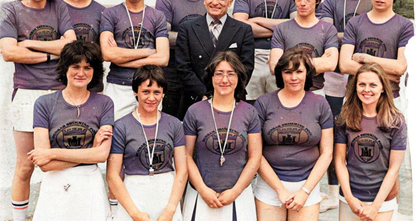 Sir Peter Heatly at Dunbar Swimming Pool in 1979. – Vecchio