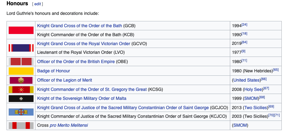 Charles Guthrie, Baron Guthrie of Craigiebank (born 17 November 1938 ...