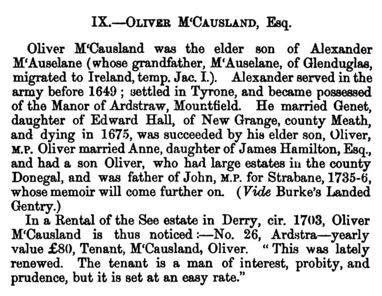 The Possible Heirs of the Last Baron McAusland: Part 5 – The 1711 ...